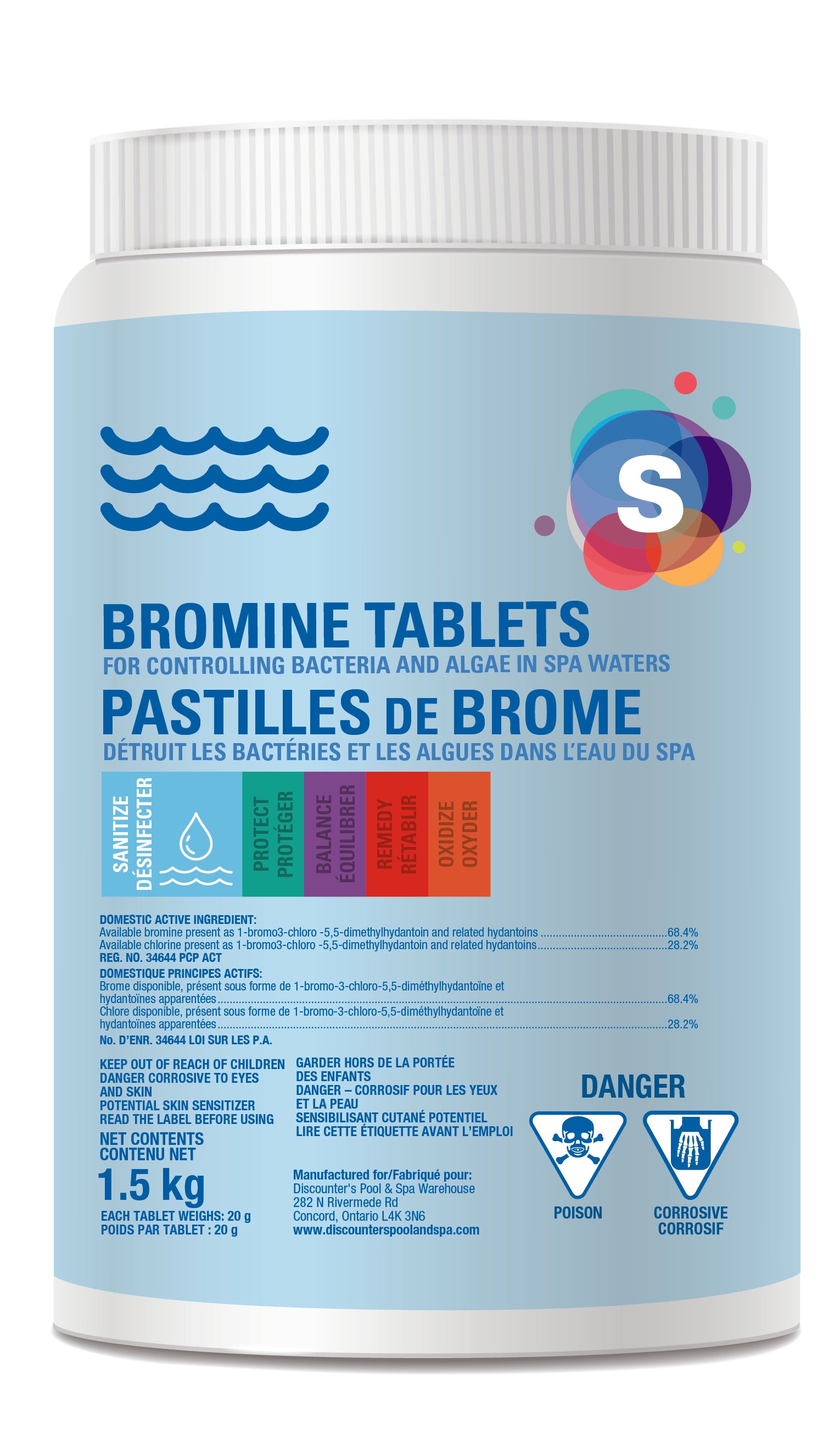 Brominating Tablets Spa 1.5kg | Long-Lasting Bromine Sanitizer for Hot